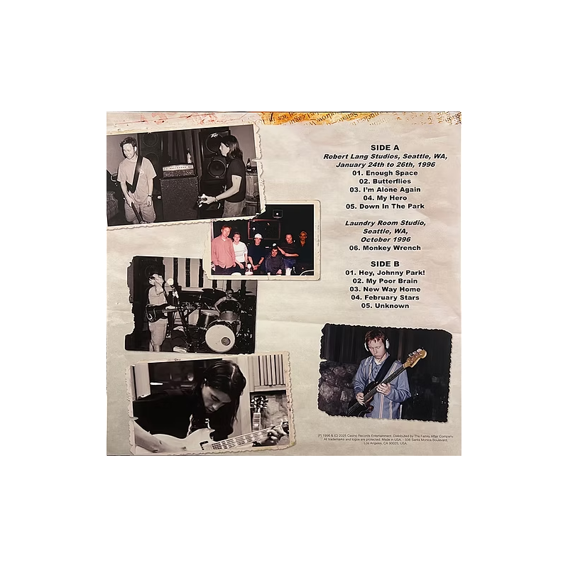 FOO FIGHTERS - STUDIO SHAPES - 1996 DEMOS LP CRYSTAL